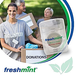 144 Spools of Freshmint® 12 Yards Mint Waxed Dental Floss