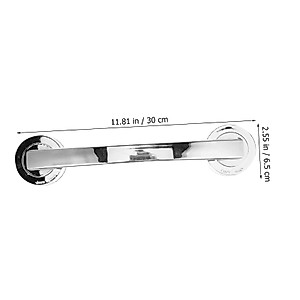 OSALADI 3pcs Hand Rest Kitchen Cabinet Handles Bath Glass Suction Cup Wall Metal Hand Rail Safety Hand Bar Safe Grab Bar Toilet Safety Bar Balance Bar Sucker Armrest Tub Grabber Elder