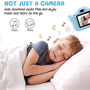 Camera for Girls and Boys, Gift for Christmas, Digital Dual Camera 2.0 Inches Screen 20.0MP Video Camcorder Anti-Drop Children Selfie Cartoon Camera Toys for Gift - 32GB Memory Card Included