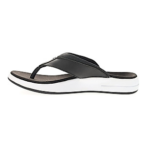 Propét Men's Easton Nubuck Thong Sandals, Black, 13 X-Wide US