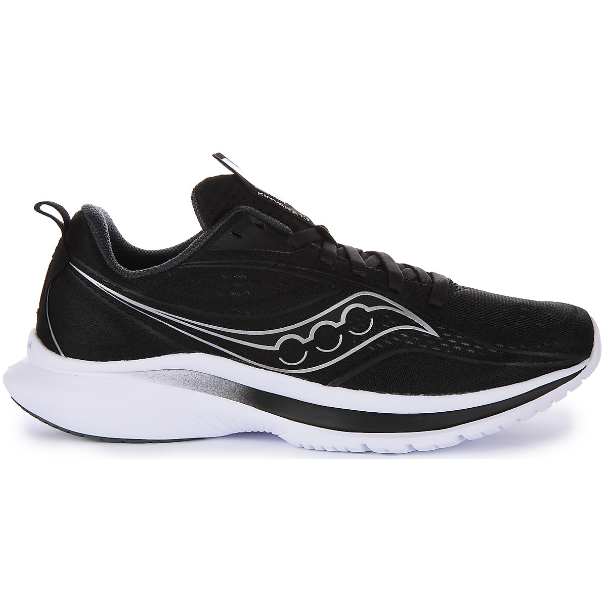 Saucony Women's Kinvara 13 Running Shoe, Black/Silver, 11.5 Wide