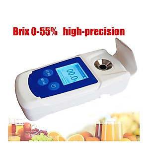 0?55% Digital Brix Refractometer High Accuracy Brix Tester Meter for Fruit Beverage Drinks Sugar Content Measuring