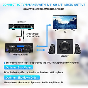 ZERFUN 4 Channel Rechargeable Wireless Microphone System, Pro UHF Metal Handheld Wireless Microphones Cordless Mics for Karaoke Singing Church with VOL Control, 4x50 Adjustable Frequency(G8)