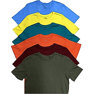 BILLIONHATS 12 Pack Plus Size Men Cotton T-Shirt Bulk Big Tall Short Sleeve Lightweight Tees