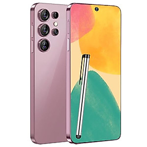 VSMOX S23Ultra Phones with 128GB SD Card, 5G Dual SIM Smartphone 6.8inch Display, Android 13.0 Mobile Phones SIM Free Unlocked,8000mAh Battery, Face ID/GPS/OTG,Rose Gold-8GB 256GB
