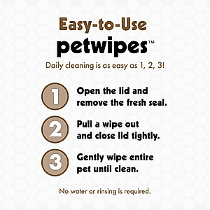 Petkin Mega Val-Pak Pet Wipes, 125 Wipes - Oatmeal Pet Wipes for Dogs and Cats - for Face, Paws, Ears, Body and Eye Area - Super Convenient Dog Cleaning Wipes, Ideal for Home or Travel - Easy to Use