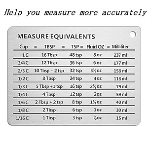 CoaGu Coffee Scoop 18/8 Stainless Steel Tablespoon (1pc 15ml with Magnet Measurement Metric Conversion Chart)