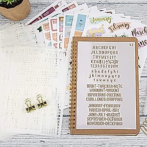 Easy to Use Stencil Set for Dotted Journals - Time Saving Planner Accessories/Supplies Kit Makes Creating Layouts Easy - Incl. Bullet Point Checklists, Daily/Weekly/Monthly Calendars
