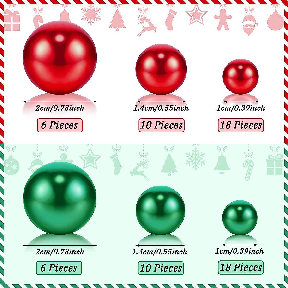 MTLEE 2106 Pieces Christmas Vase Filler Pearl for Vase Filler Pearls Candyland Water Gels Beads Candles Centerpiece for Christmas Home Table Party Decor(Pine Tree)