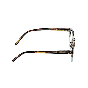 Peepers by PeeperSpecs Dynomite Round Light Blocking Reading Glasses, Blue/Brown, 47 + 1.5