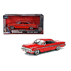 Jada Toys Fast & Furious 8 1:24 Diecast - Dom's Chevy Impala Vehicle , Red