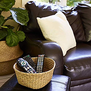 Natural Seagrass Basket - Home/Kitchen/Storage/Laundry/Organizer/Beach/Decor/Baskets - Woven Plantbasket - Beach Bag - Toy Storage - Laundry Basket - Picnic Tote - Handle Basket - Medium Size