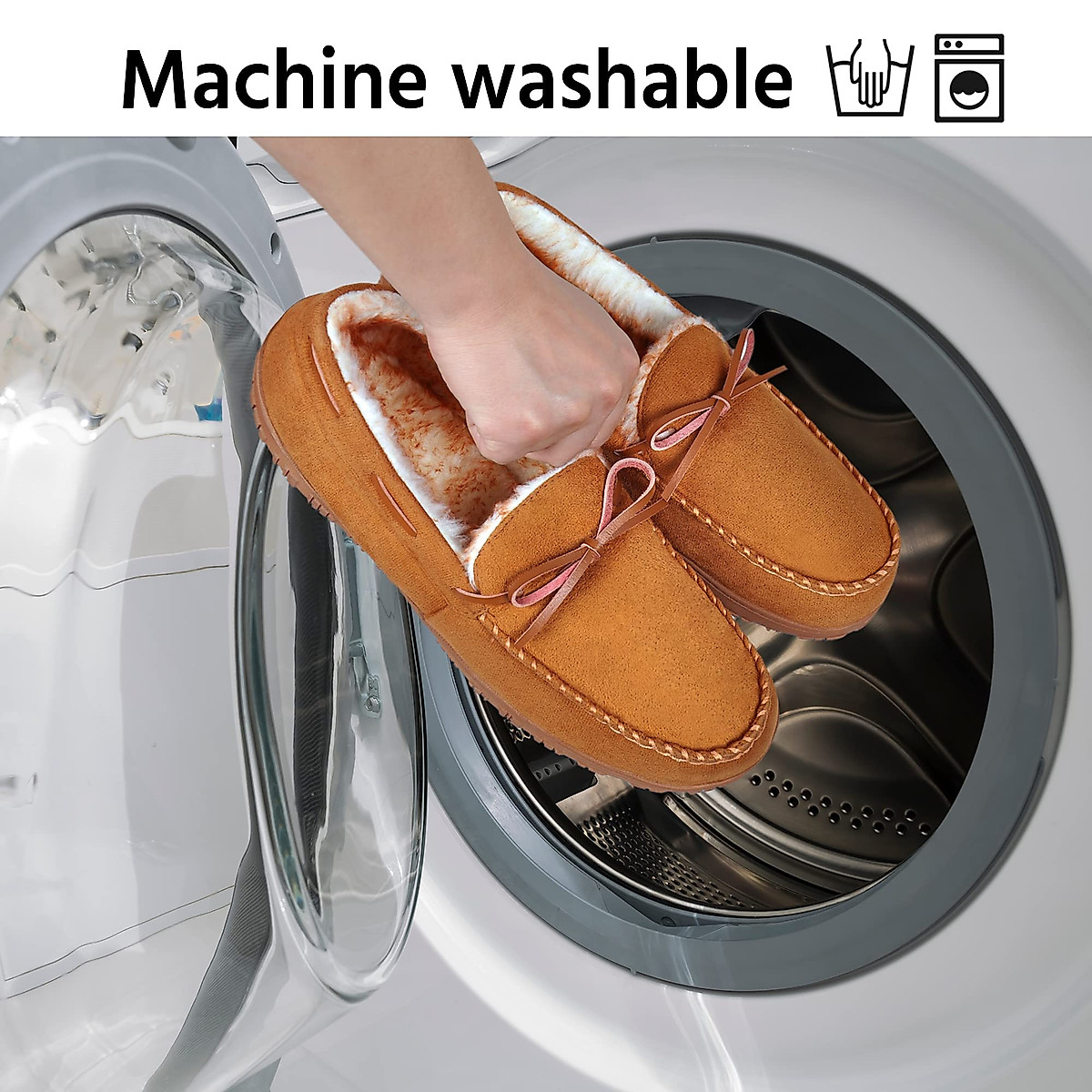 MIXIN Mens Slippers Indoor Outdoor Memory Foam House Shoes Anti-Slip Moccasins Slippers for Men