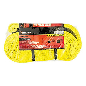 Keeper - 16’ x 4" Performance Engineered Cargo and Load Lift Sling with Flat Loops - Type 3, Class 7 Rated Cargo Sling