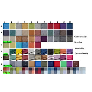 Ginsimar Custom Outdoor Furniture Cushion Covers, Chair Cushion Covers, Replacement Cushion Covers with Zipper, for couches and Sofas, only Cover, Customizable with 100 + Colors