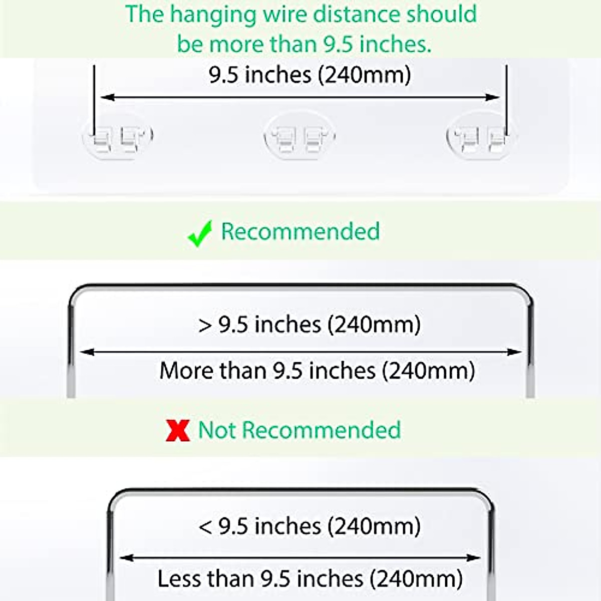 STARICH Shower Caddy Adhesive Replacement Stickers Sticker Shelf Basket Strips Suction Hooks Large Strong Hook for Bathroom Storage Corner Transparent Shelves Wall Mount 3 Hooks 11 13/16"