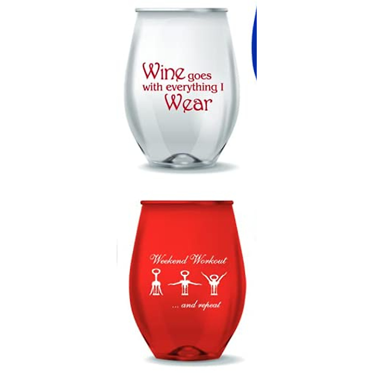 Pen Kit Mall PKM - Stemless Wine Glasses - Set of 12 - NOVELTY FUNNY SAYINGS - CAMPING -CHRISTMAS - NEW YEARS HALLOWEEN (NOVELTY FUNNY SAYINGS)