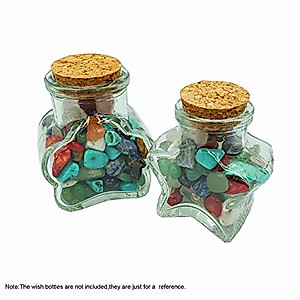 SeeuFun 7~12mm Quartz Crystal Stones Tumbled Chips Stone Home Indoor Decorative Gravel Tiger's Eye,Turquoise Rose Quartz Amethyst(0.55lb)