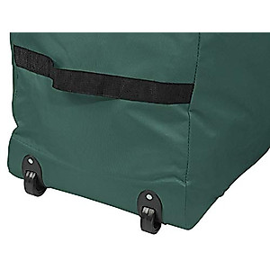 ProPik Rolling Christmas Tree Storage Bag, Fits Up to 7.5 Ft. Tall Disassembled Holiday Tree, 22" x 16" x 50", Large Heavy Duty Xmas Storage Container with 2 Wheels & Handles, 600D Oxford (Green)