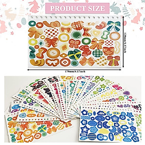 2500PCS Scrapbook Stickers 50 Sheets Kpop Photocard Stickers Book Glitter Self Adhesive Deco Stickers Butterfly Stars Heart Ribbons Deco Stickers Book for Kids Girls Boys Aesthetic Craft Decorate