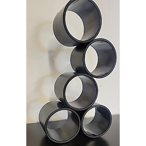 Stickstow Wine Rack Storage Organizer — Plastic Free-Standing Grapevine Bottle Holder for Kitchen Countertops, Table Top, Pantry, Fridge - Stackable Space Saver Wine Rack