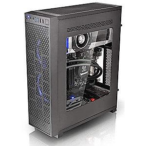 Thermaltake Core G3 Black Slim Small Form Factor ATX Perforated Metal Front and Top Panel Gaming Computer Case 2.0 Edition with Two 120mm Front Fan Pre-Installed CA-1G6-00S1WN-A0