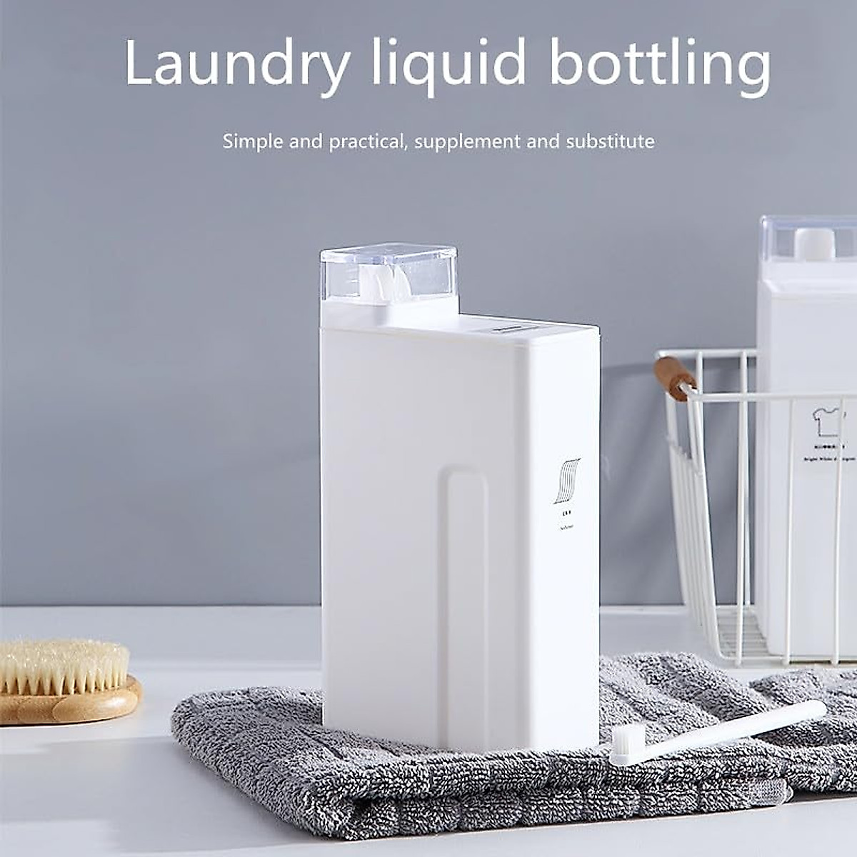 LEASON Atomizer Bottle Laundry Detergent Sub-Bottle 1000ml Large-Capacity and Washing Powder Softener Detergent Empty Bottle Refillable (Color : White)