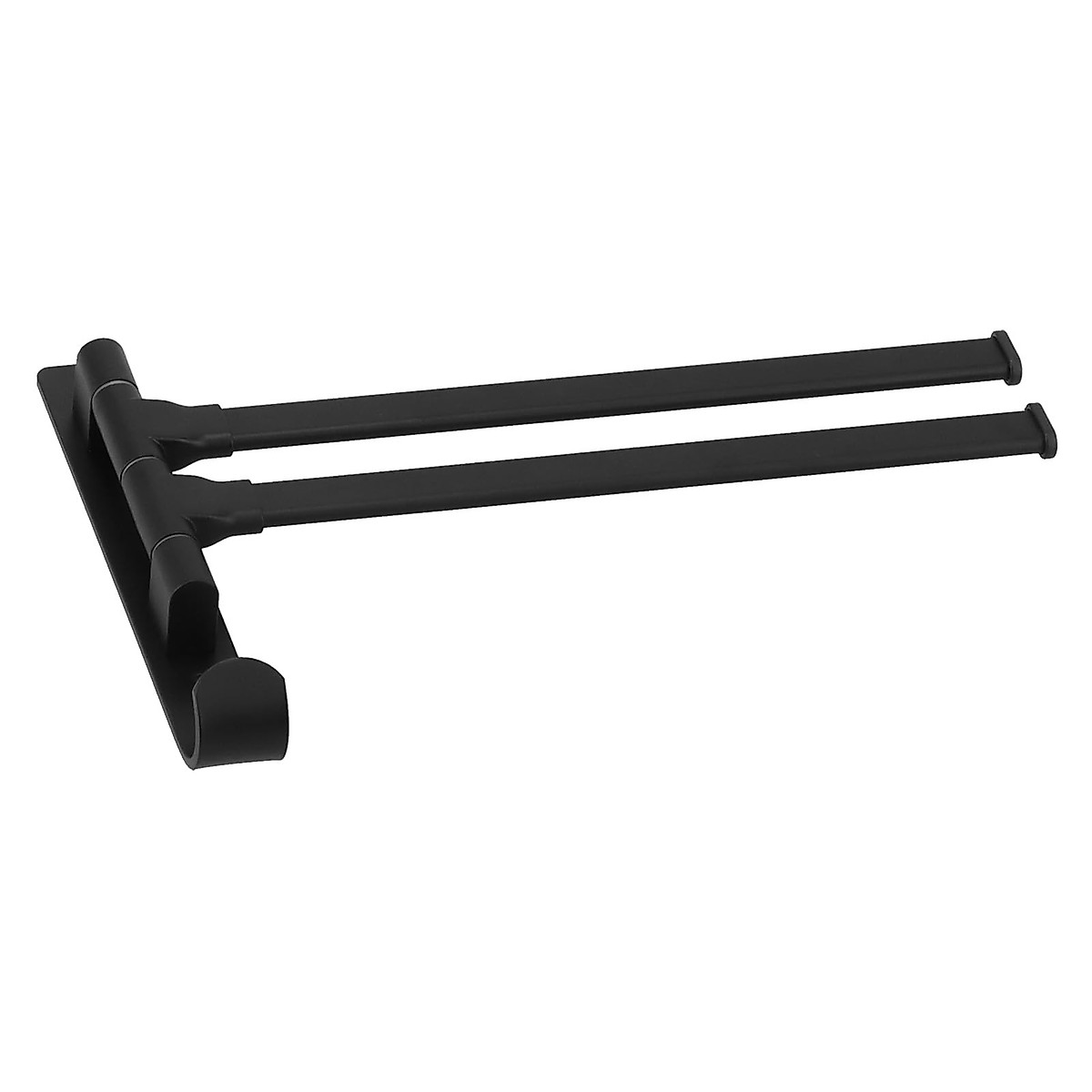 Apexare Swivel Towel Rack, Rotating Collapsible Towel Bar Wall Mounted Space Aluminum Holder, Modern Matte Black Drying Rack, for Bathroom, Kitchen, Balcony, Laundry, Bedroom