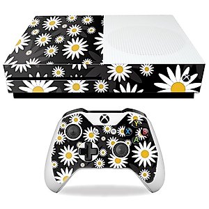 MightySkins Skin Compatible with Microsoft Xbox One S - Daisies | Protective, Durable, and Unique Vinyl Decal wrap Cover | Easy to Apply, Remove, and Change Styles | Made in The USA