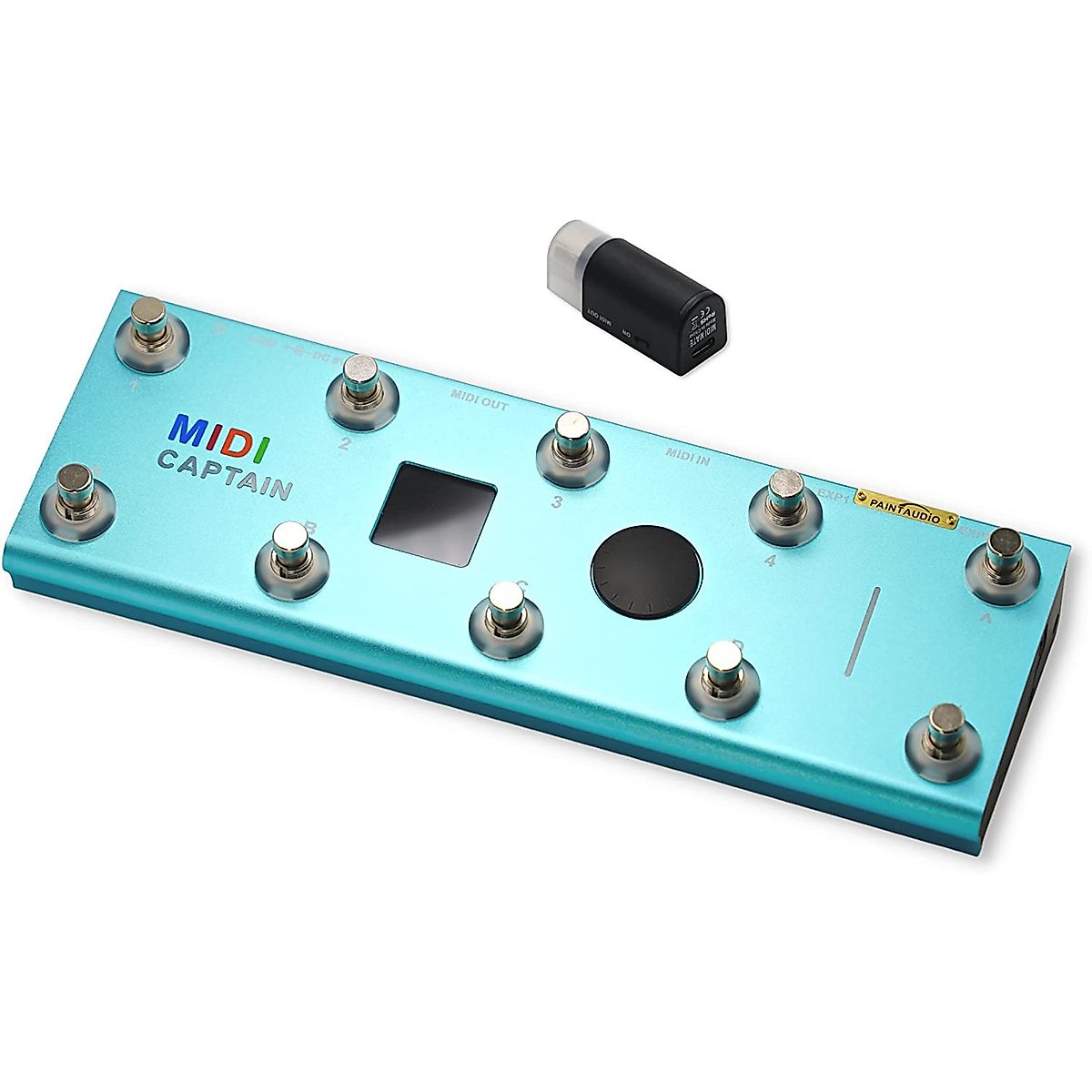 Paint Audio MIDI Captain Foot Controller and Wireless MIDI Adapter-MIDI Mate Time Engine Function Support all PC/CC/Note commander 10 Foot Switches