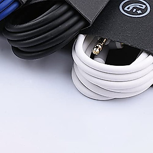 Replacement Audio Line Cable Cord Wire with in-line Microphone and Control is Compatible with Dr Dre Headphones Solo3 Studio2 Pro Detox Mixr Pill (White/1.4m)