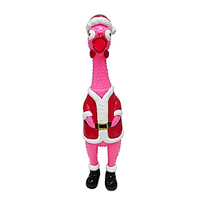 ANIMOLDS Squeeze Me Christmas Chicken- Hilarious Screaming Rubber Chicken Toy for Kids Novelty Squeaky Toy | The Perfect Stocking Stuffers for Kids and Adults