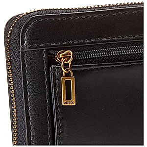 GUESS womens Noelle Large Zip Around Wallet, White Multi, One size US