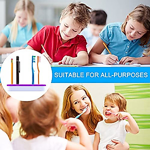 QUACOWW 2Pcs Purple Silicone Makeup Brush Holder Organizer Multifunctional Desktop Organizers Make Up Brush Storage Stand for Art Supplies Painting Pen Brushes Eyeliner Pencil and Craft Tools