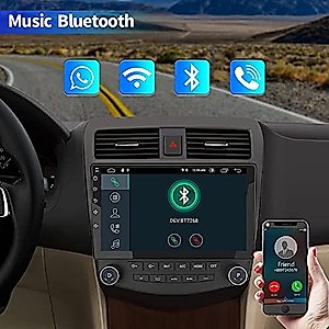 Car Radio Stereo for Honda Accord 2003 2004 2005 2006 2007,Built-in Carplay/Android Auto 10 inch Head Unit 2G RAM 32G ROM with WiFi GPS Navigation DSP Bluetooth