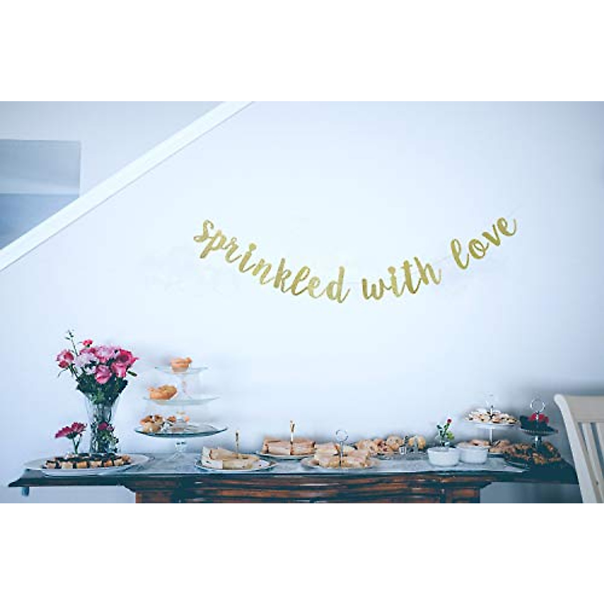 Sprinkled With Love Banner, Baby Shower Banner, It's A Girl Banner, Baby Shower Garland Sign, Baby Sprinkle Banner