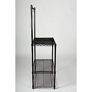 Omega 21" Deep x 36" Wide x 74" High Classic Black Bakers Rack