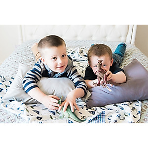 Ella & Max Toddler Pillowcase. Charcoal Gray Dark Grey Soft & Cuddly. Fits 13x18 & 14x19 Toddler Pillows. Easy to wash & no Ironing. Handmade in USA. Made of Luxury Microfiber Fabric.