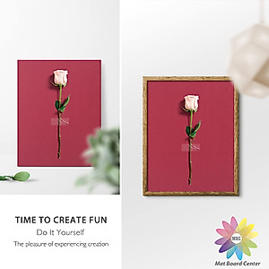 Mat Board Center, 11x14 Red Color Uncut Photo Mat Boards, 4-Ply Thick Matboards for Frames, Prints, Photos (10 Pack)