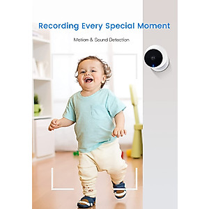 LAXIHUB M1 Security Baby Monitor (2-Pack) with Camera and Audio, 1080P Full HD, Motion & Sound Detection, Night Vision, 2.4G WiFi Camera Compatible with Alexa and Google Assistant…