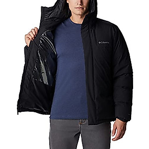 Columbia Men's Aldercrest Down Hooded Jacket, Black, X-Large