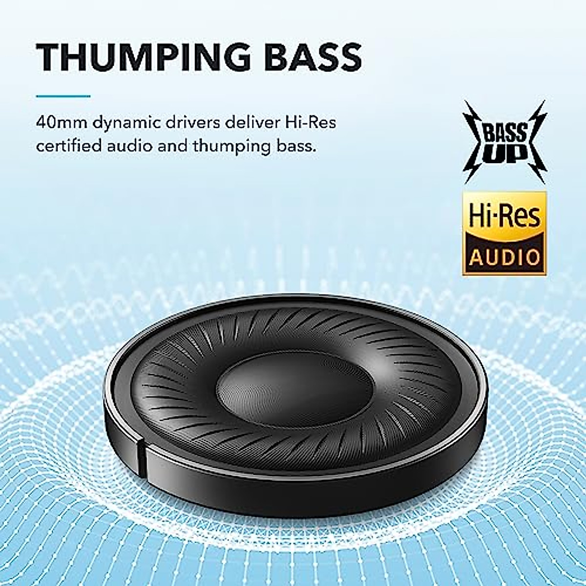 soundcore by Anker Q20i Hybrid Active Noise Cancelling Headphones, Wireless Over-Ear Bluetooth, 40H Long ANC Playtime, Hi-Res Audio, Big Bass, Customize via an App, Transparency Mode, Ideal for Travel
