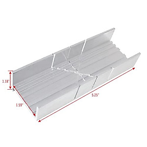 Excel Blades Metal Mitre Box Set with Heavy Duty K5 Handle and Razor Pull Saw Blade, Small Mitre Box and Saw with 2 Cutting Angles for Wood and Soft Metal