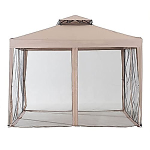 Sunjoy 10'x10' Hampton Softtop Steel Gazebo with Netting