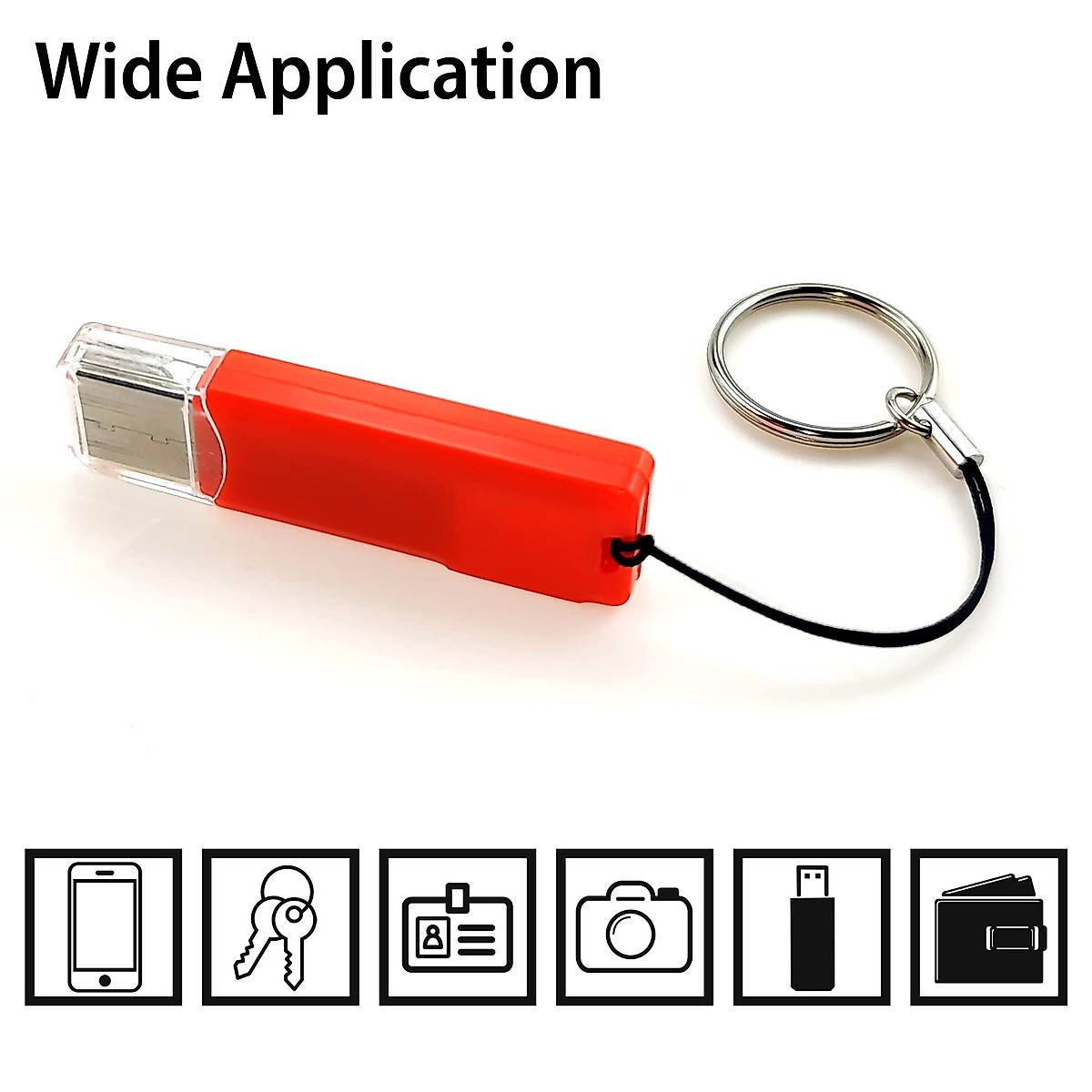IFAMIO 30 Pcs Key Rings with Lanyards for MP3 MP4 Player Split Key Chain Rings with Nylon Strap Cord for USB Flash Drive Cellphone