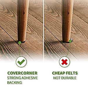 Felt Furniture Pads for Hardwood Floors 48 PCS, Furniture Pads, Floor Protectors for Hardwood Floors, Felt Pads for Furniture, Round, Dark Brown