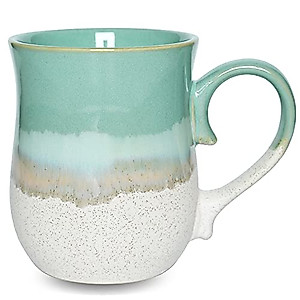 Bosmarlin Large Ceramic Coffee Mug, 20 Oz, Big Tea Cup for Office and Home, Dishwasher and Microwave Safe(20 Oz, Mint Green)