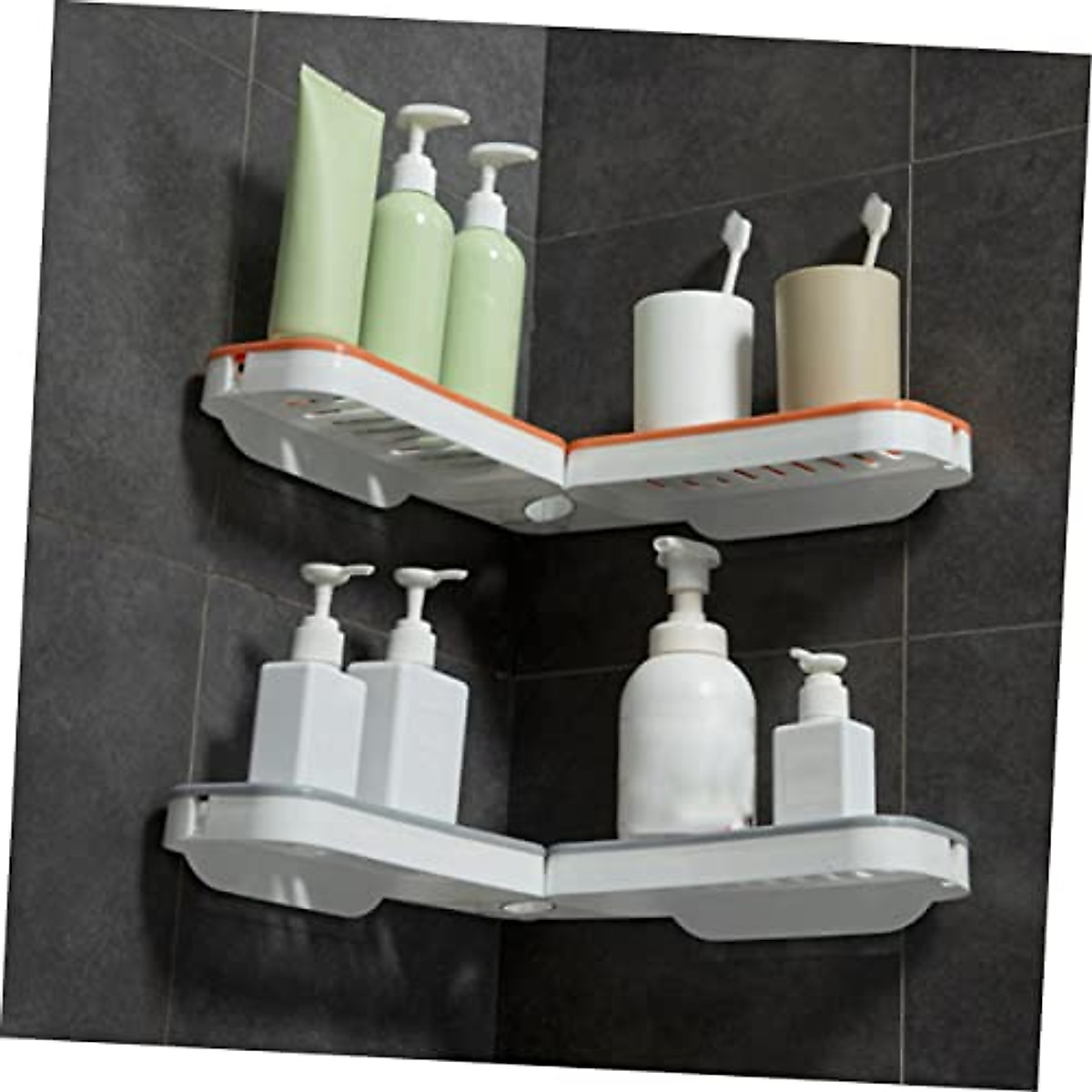 DOITOOL 1pc Corner Shelf Sink Storage Rack Bathroom Corner Organizer Bathroom Draining Rack Pp Commodity Shower Rack