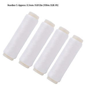 Bait Line, Fishing Accessory Nylon Bait Line 4pcs 100/200m Nylon Fishing Rubber Band Line High Elastic Fishing Accessories for Freshwater Fishing(Number 5)