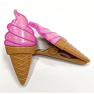 KOVOT Beach Towel Clips - Towel Holders for Beach Chairs, Patio or Pool Fence - Keeps Your Towel or Cloths from Blowing Away - Set of 4 Clips, Flip Flops